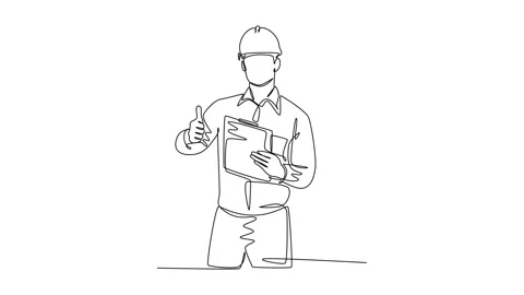 Self drawing animation of single line dr... | Stock Video | Pond5