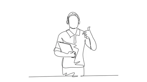 Self drawing animation of single line dr... | Stock Video | Pond5