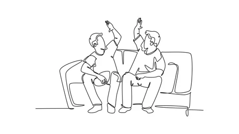 Self drawing animation of single line dr... | Stock Video | Pond5