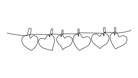 Single Line Heart Stock Videos – Royalty-Free HD & 4K Videos