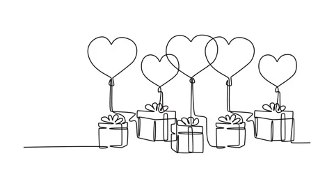 Single Line Gift Stock Videos – Royalty-Free HD & 4K Videos