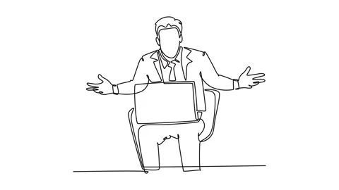 Self drawing animation of single line dr... | Stock Video | Pond5