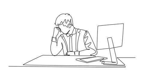 Self drawing animation of single line dr... | Stock Video | Pond5