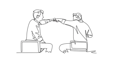 Self drawing animation of single line dr... | Stock Video | Pond5