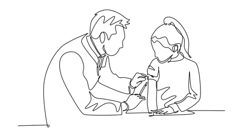 Self drawing animation of single line dr... | Stock Video | Pond5