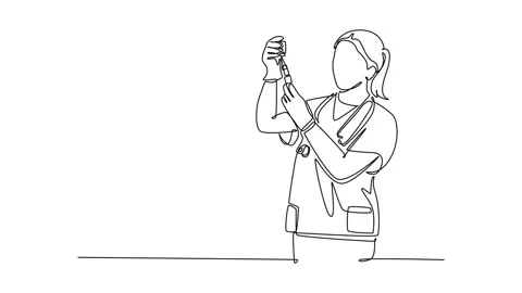 Self drawing animation of single line dr... | Stock Video | Pond5