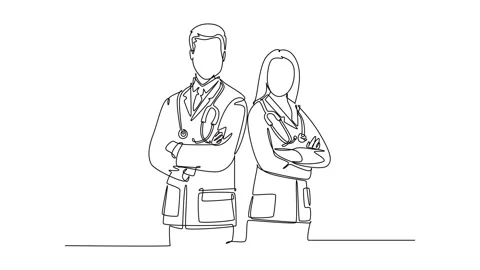 Self drawing animation of single line dr... | Stock Video | Pond5