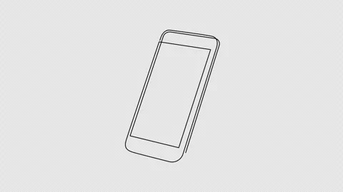 Self drawing animation of smartphone dra... | Stock Video | Pond5