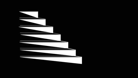 Self drawing animation of stairs, Concep... | Stock Video | Pond5