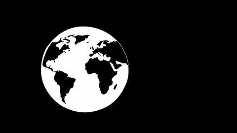 Self drawing animation of world globe. S... | Stock Video | Pond5