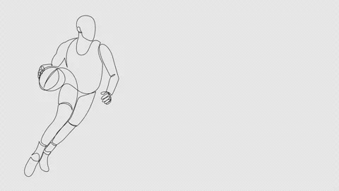 Basketball Player Outline Stock Footage ~ Royalty Free Stock Videos | Pond5