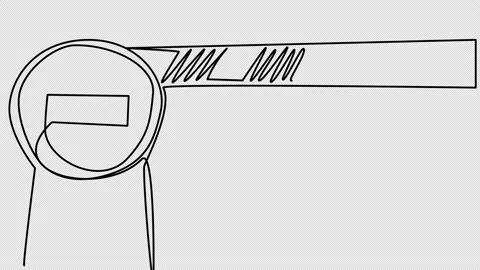 Self-drawing a checkpoint in one line on... | Stock Video | Pond5