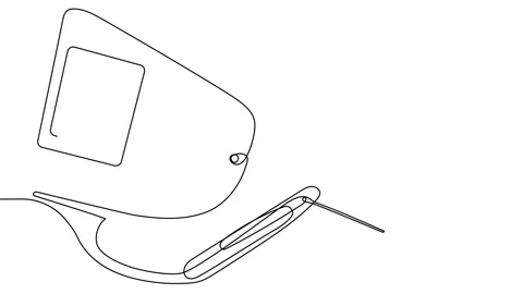 Self drawing continuous line animation o... | Stock Video | Pond5