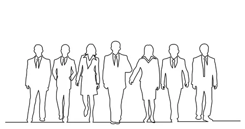 Self drawing line animation of diverse g... | Stock Video | Pond5