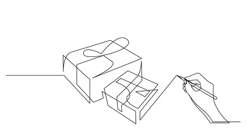 Self drawing line animation of hand draw... | Stock Video | Pond5