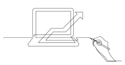 Self drawing line animation of hand draw... | Stock Video | Pond5