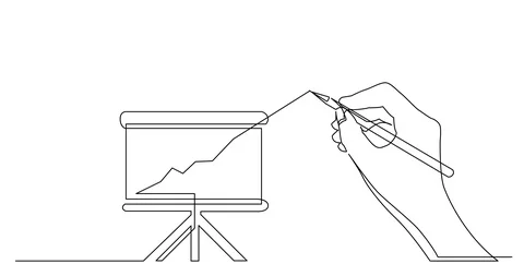 Self drawing line animation of hand draw... | Stock Video | Pond5