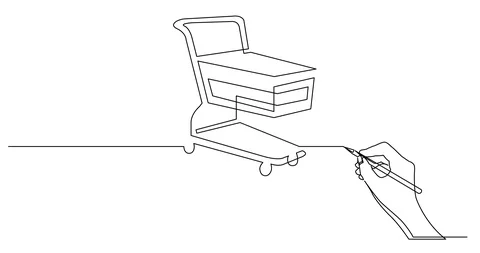 Self drawing line animation of hand draw... | Stock Video | Pond5