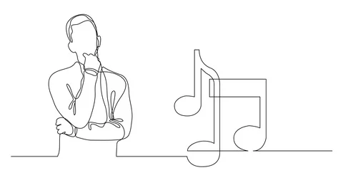 Music Line Drawing Stock Video Footage | Royalty Free Music Line ...