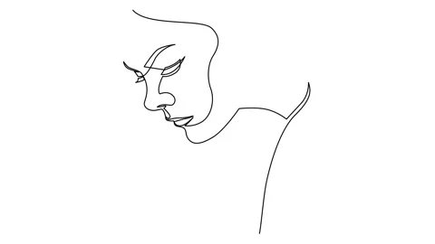 Self drawing simple animation of continu... | Stock Video | Pond5