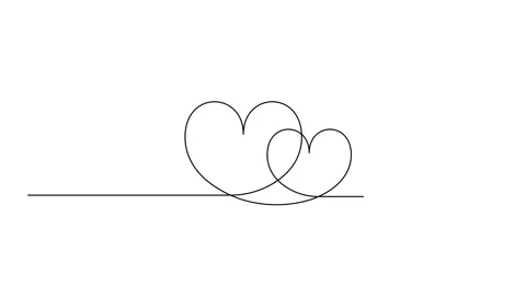 Self drawing simple animation of continu... | Stock Video | Pond5