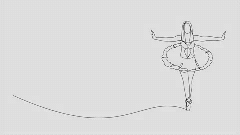 Self-drawing simple animation of continu... | Stock Video | Pond5