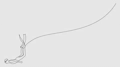 Self drawing simple animation of continu... | Stock Video | Pond5