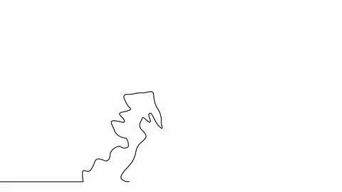 Self drawing simple animation one line d... | Stock Video | Pond5