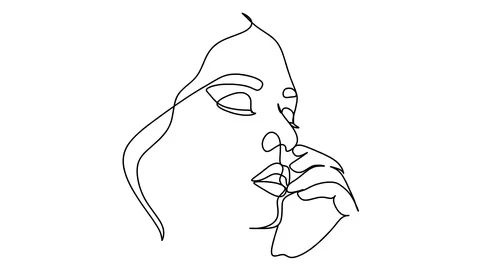 Self drawing simple animation of single ... | Stock Video | Pond5