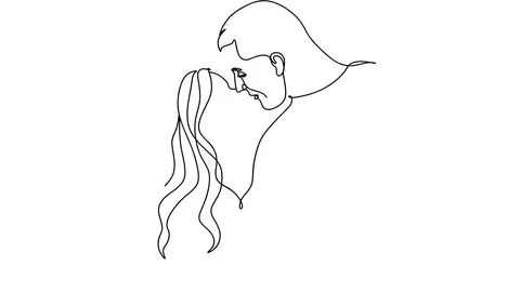 Self drawing simple animation of single ... | Stock Video | Pond5