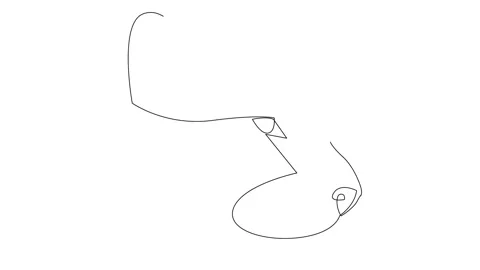 Self drawing simple animation of single ... | Stock Video | Pond5