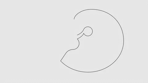 Self drawing simple animation of single ... | Stock Video | Pond5