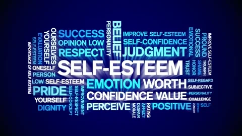 Self-Esteem animated word cloud,animatio... | Stock Video | Pond5