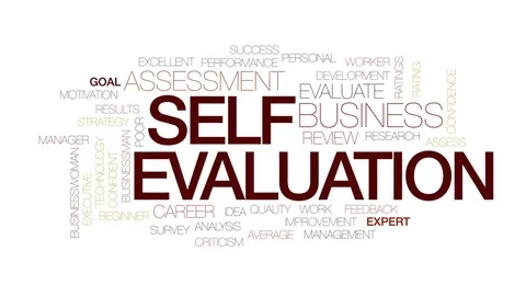 Self evaluation animated word cloud, tex... | Stock Video | Pond5