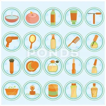 Self Grooming Icons Stock Illustration ~ Graphic #133983912