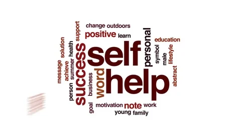 Self help animated word cloud, text desi... | Stock Video | Pond5
