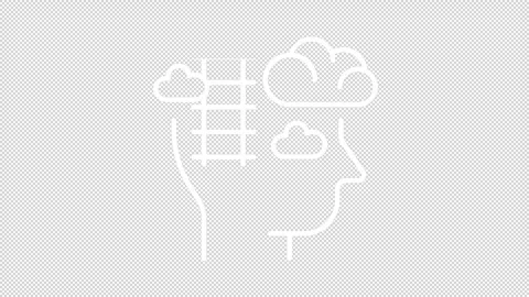 Self motivation white line animation | Stock Video | Pond5