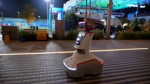 Self moving robot in Expo 2020 Dubai UAE | Stock Video | Pond5
