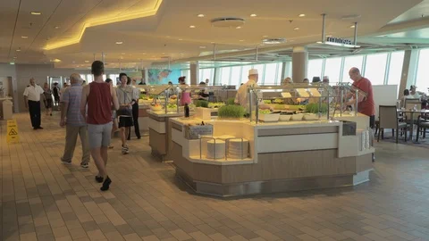 Self service restaurant interior. Buffet... | Stock Video | Pond5