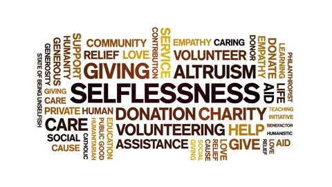Selflessness animated word cloud,animati... | Stock Video | Pond5