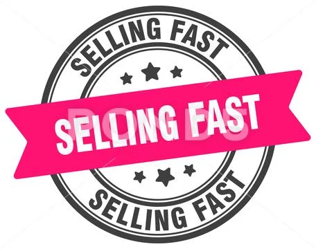 Selling fast stamp. selling fast label on transparent background. round ...