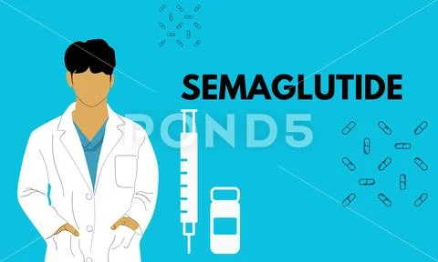 Semaglutide Ozempic injection vector Illustration #263053500