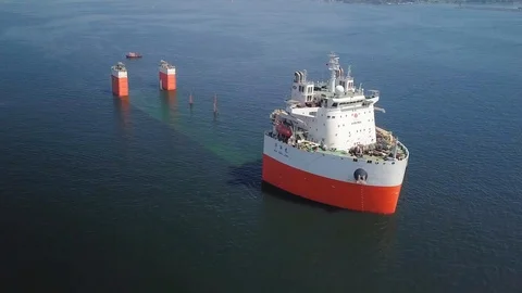 Semi submersible heavy lift cargo ship. ... | Stock Video | Pond5