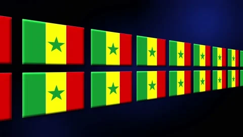 Senegal Flag Animated Background 3d Anim... | Stock Video | Pond5