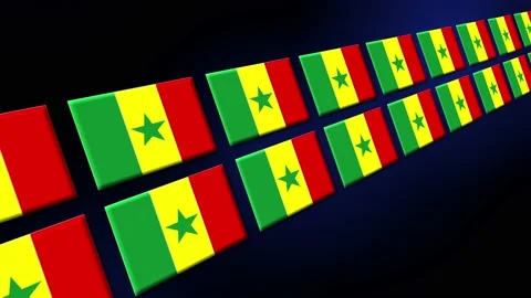 Senegal Flag Animated Background 3d Anim... | Stock Video | Pond5
