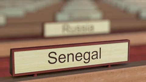 Senegal name sign among different countr... | Stock Video | Pond5
