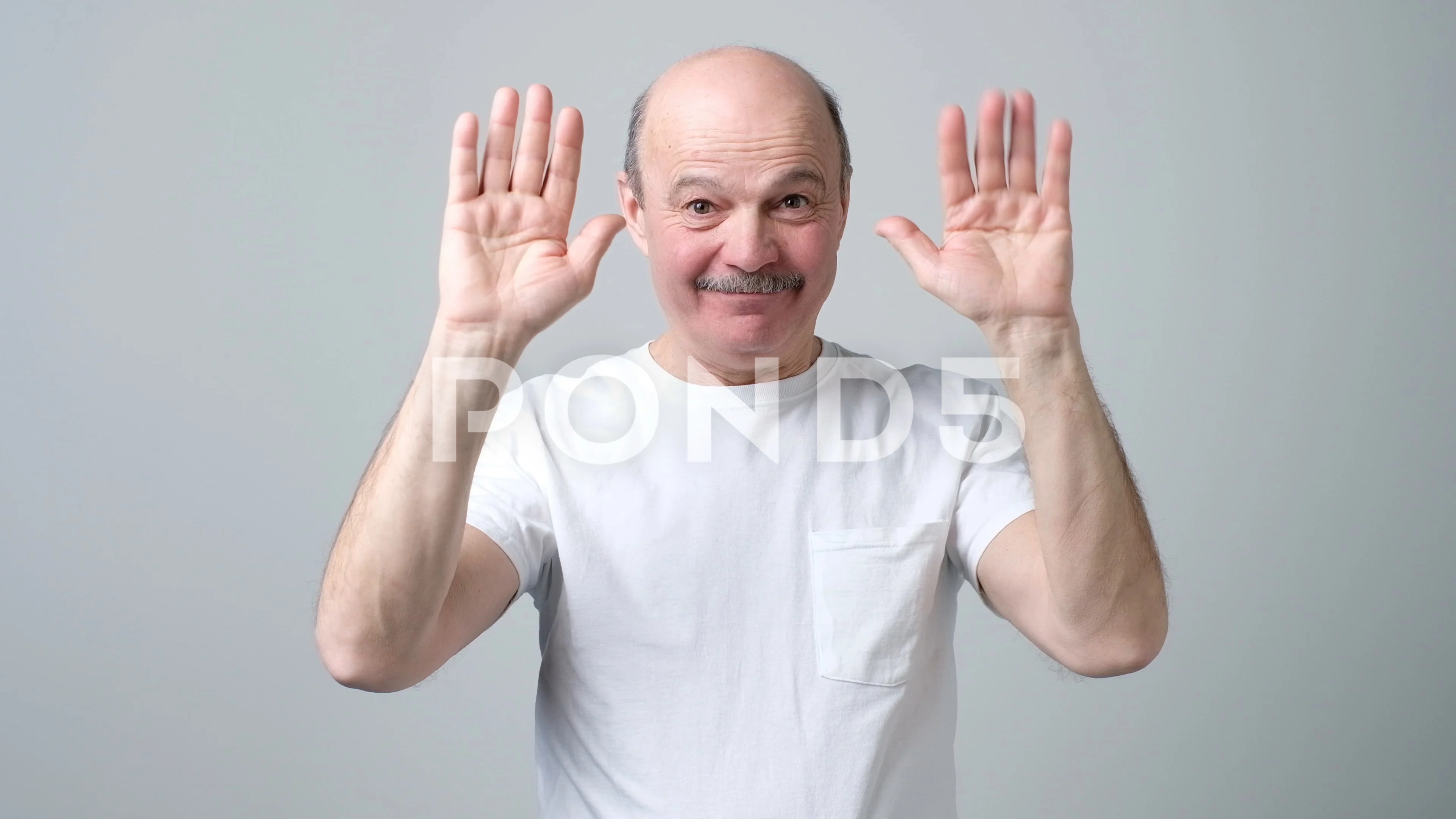 Person Saying Bye Man Raising Arm And Waving Friendly, Isolated