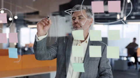 Senior business man brainstorming new pr... | Stock Video | Pond5