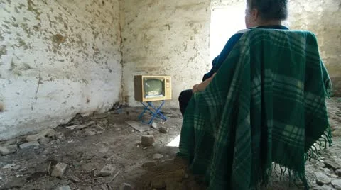 Old Woman Watching Tv Stock Video Footage | Royalty Free Old Woman ...