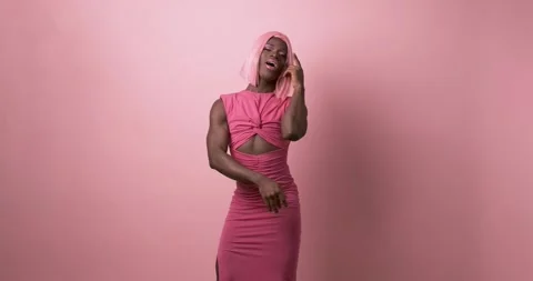 Sensual black transgender person dancing... | Stock Video | Pond5